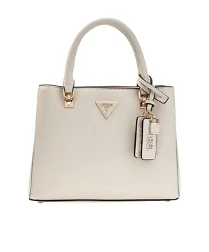 Guess Logo Zipper Tote Bag - Nude