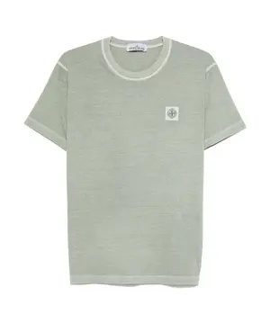 Stone Island Compass Patch Crewneck T-shirt - Sage