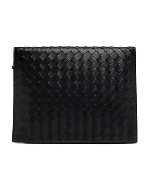 Bottega Veneta Knitting Detail Clutch - Black