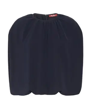 Max Mara Gathered Blouse - Midnight Blue