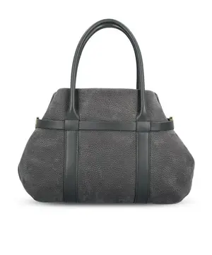Loro Piana Logo Debossed Top Handle Bag