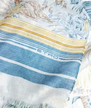 Etro Wool And Silk Scarf With Design