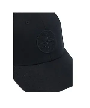 Stone Island Compass Embroidered Curved Peak Cap