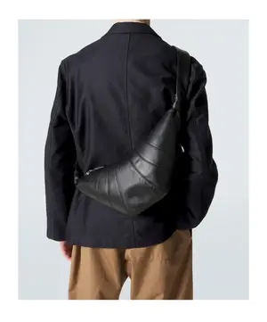 LEMAIRE Croissant Medium Leather Shoulder Bag
