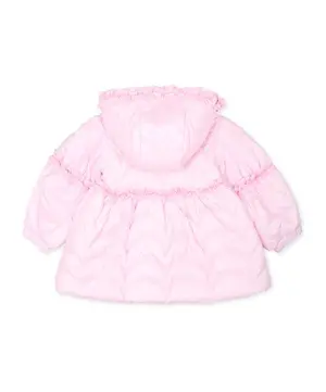 Monnalisa Ruffle-trim Hooded Coat