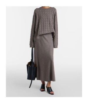 LISA YANG Torie Cashmere Midi Skirt