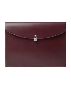 Loro Piana Guardaroba Document Holder - Oxblood/antique Silver
