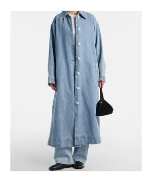 AGOLDE Long Button-down Denim Jacket