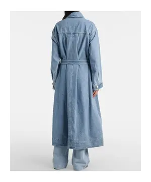 AGOLDE Long Button-down Denim Jacket