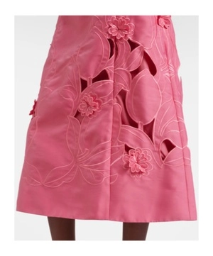 LEO Caroline Laser-cut Midi Dress