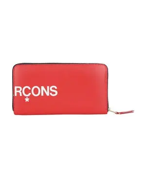 Comme Des Garçons Logo Printed Zipped Wallet
