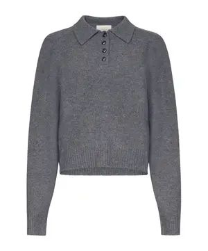 LOULOU STUDIO Polo-neck Ribbed Sweater - Gray