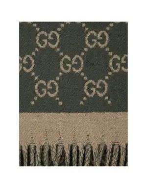 Gucci Fringe Detailed Knitted Scarf