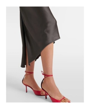 Victoria Beckham Kyra Draped Crepe Satin Midi Dress - Black