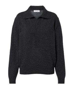 Victoria Beckham Long-sleeved Polo Shirt - Black