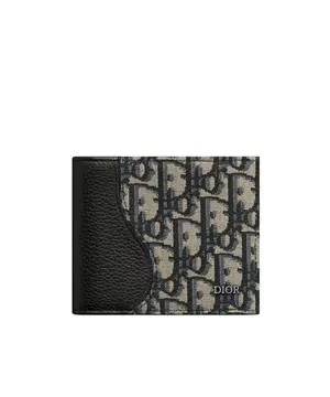 Dior Saddle Bi-fold Card Holder - Black