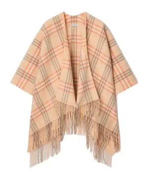 Burberry Check-pattern Cape - Nude