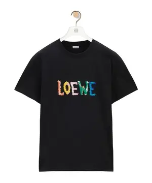 Loewe Logo Embroidered Crewneck T-shirt
