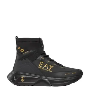 EA7 High-top Casual Sneakers With Logo Print