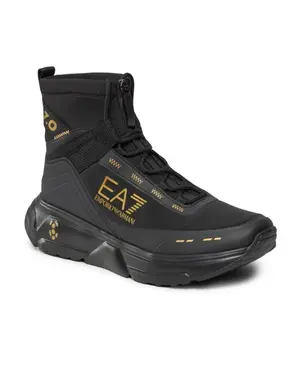 EA7 High-top Casual Sneakers With Logo Print