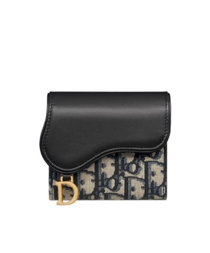 Dior Saddle Lotus Wallet - Blue