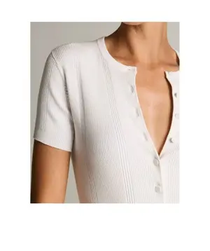Vince Short-sleeve Knitted Cardigan