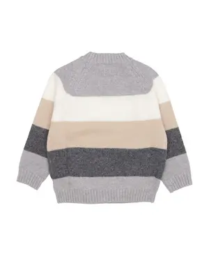 IL GUFO Round Neck Striped Sweater