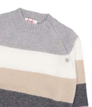 IL GUFO Round Neck Striped Sweater