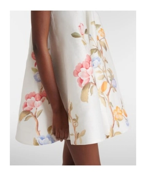 LEO Caitlin Floral Linen-blend Minidress
