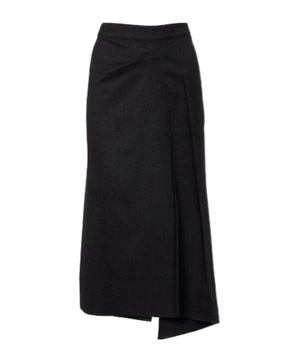 Victoria Beckham Pleated Midi Skirt - Black