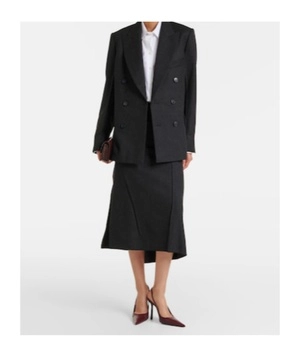 Victoria Beckham Pleated Midi Skirt