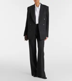 Victoria Beckham Double-breasted Virgin Wool Blazer