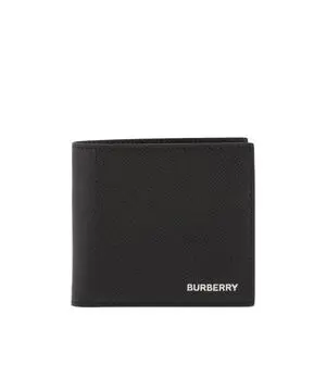 Burberry Grainy Leather International Bifold Wallet - Black