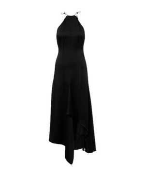 Victoria Beckham Asymmetrical Midi Dress - Black