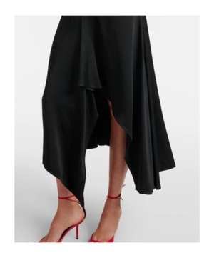 Victoria Beckham Asymmetrical Midi Dress - Black