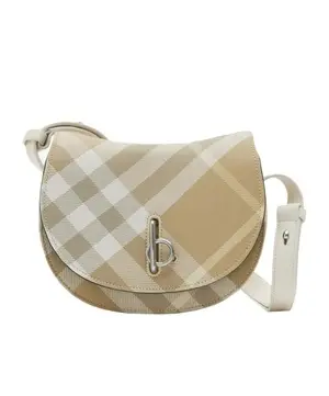 Burberry Burberry Rocking Horse Checked Mini Shoulder Bag Linen