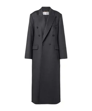 Victoria Beckham Double-breasted Wool-blend Coat - Black