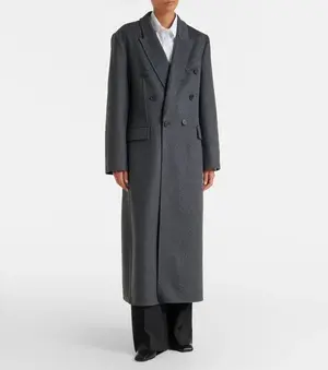 Victoria Beckham Double-breasted Wool-blend Coat