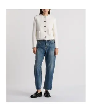 Dior Cropped Jacket With Fan-shaped Trim