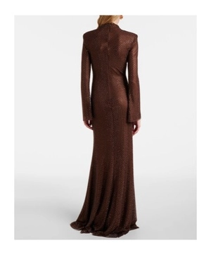 SELF-PORTRAIT Crystal-embellished Mesh Gown
