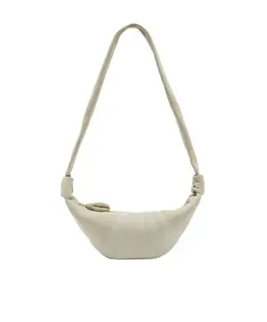 LEMAIRE Small Leather Shoulder Bag - Nude