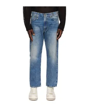 R13 Belt Loop Denim Trousers - Blue