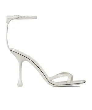 JIMMY CHOO Square Head High Heel Sandals - White