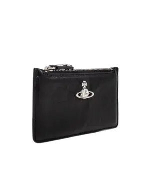 VIVIENNE WESTWOOD Logo Plaque Zipped Card Case