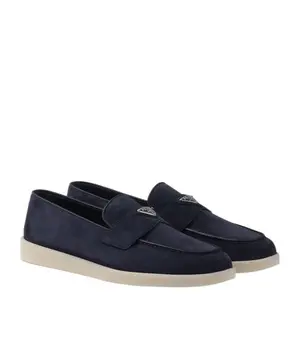 Prada Round Toe Loafers - Blue