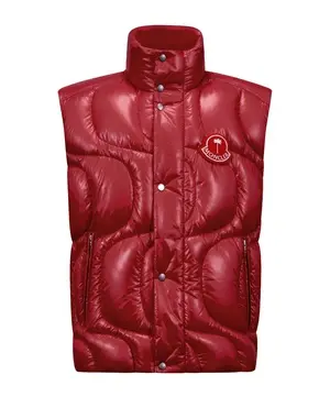 Moncler X Palm Angels Gwenyth Down Gilet - Red