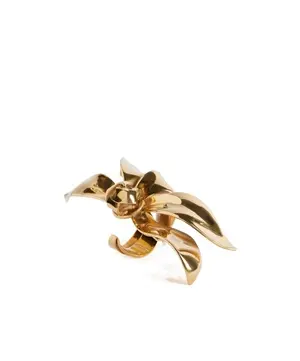 Balenciaga Bloom Pinky Ring In Shiny Gold