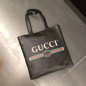 Gucci Logo-print Leather Tote Bag