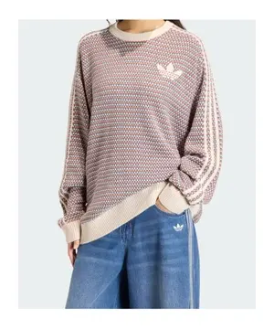 ADIDAS ORIGINALS Trefoil Embroidered 3-stripes Sweater
