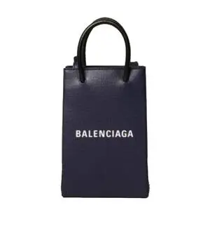 Balenciaga Shopping Phone Holder Handbag - Black